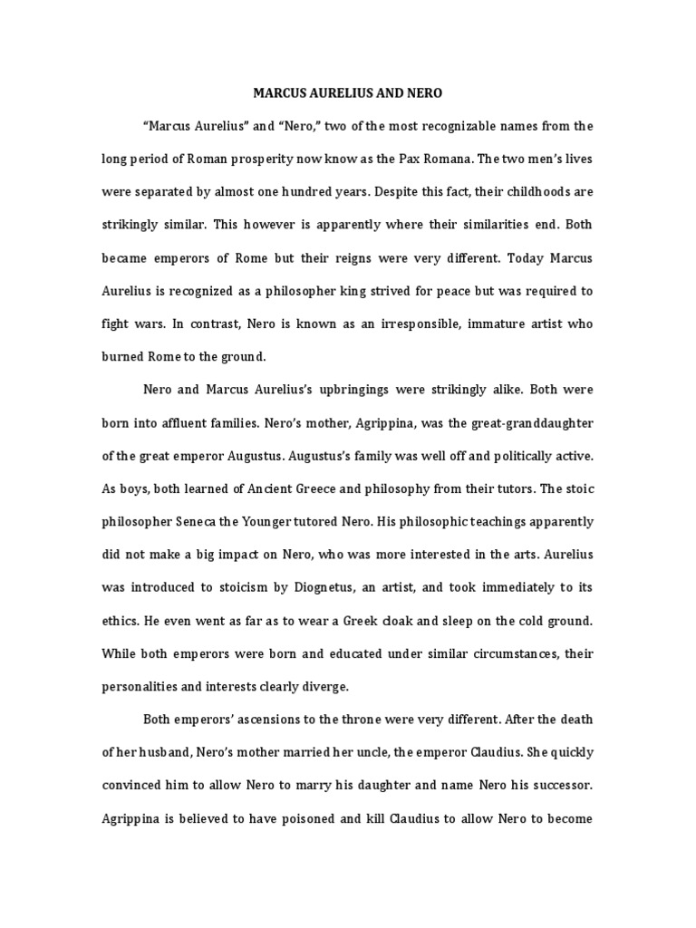 Marcus Aurelius and Nero | PDF | Nero | Marcus Aurelius