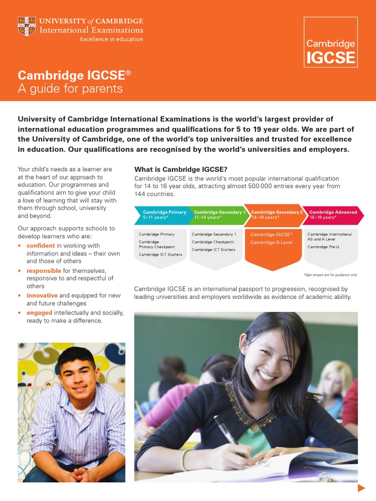 Cambridge Igcse - A Guide For Parents | Download Free PDF | Quality Of ...