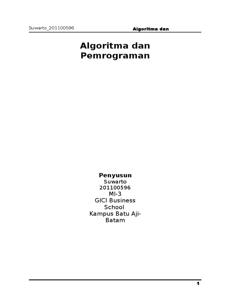 Algoritma Dan Pemrograman | PDF | Bisnis | Komputer