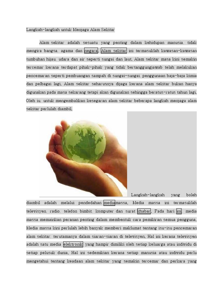 Langkah Menjaga Alam Sekitar | PDF