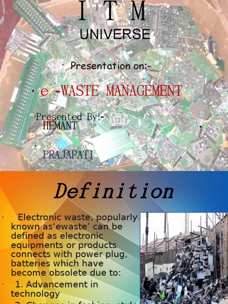 E Waste Management | PDF | Electronic Waste | Recycling