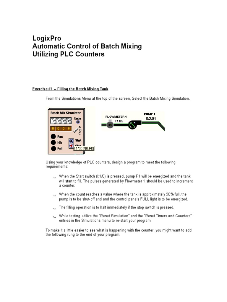 LogixPro Labs Batch Mixing | PDF | Areas Of Computer Science ...
