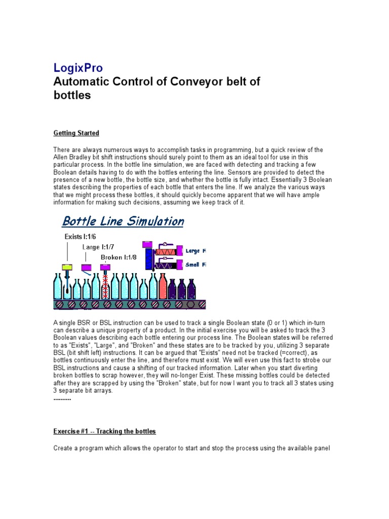 LogixPro Labs Bottle Conveyor Belt | PDF | Bit | Array Data Structure