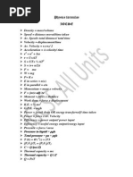 Csec Physics Formula Sheet | PDF | Science & Mathematics