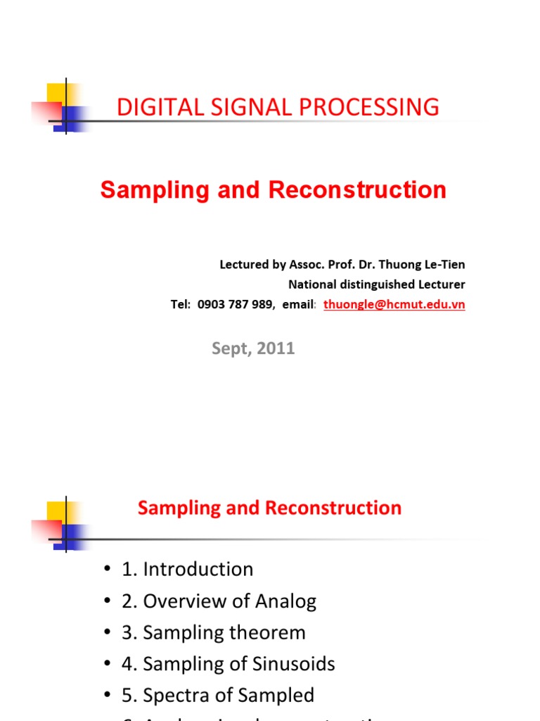 Sampling and Reconstruction | PDF | Sampling (Signal Processing) | Spectral Density