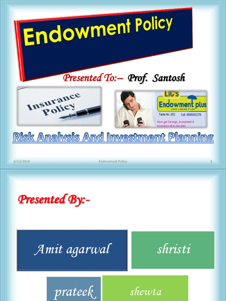 Endowment Policy | PDF | Life Insurance | Insurance