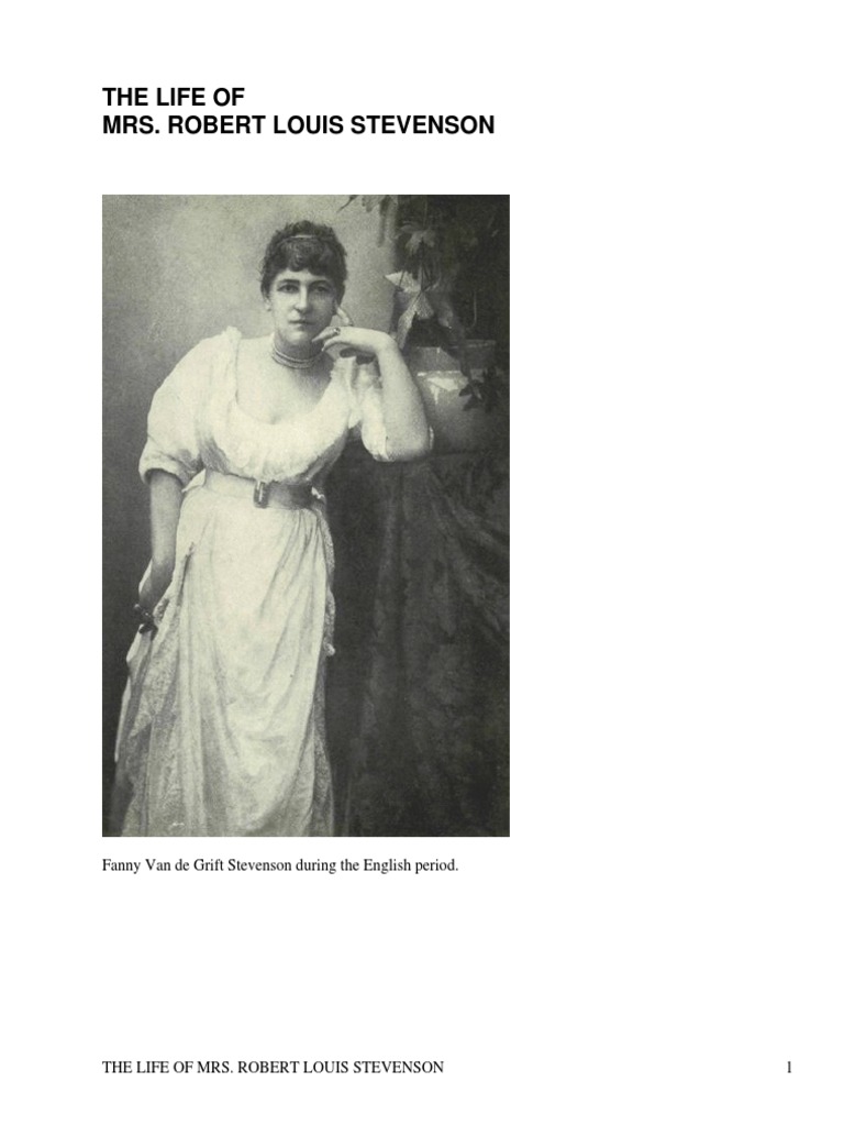 The Life of Mrs. Robert Louis Stevenson by Sanchez, Nellie Van de Grift ...