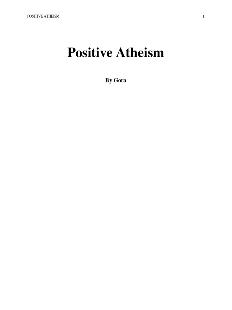 Gora Positive Atheism PDF | PDF | Atheism | Causality