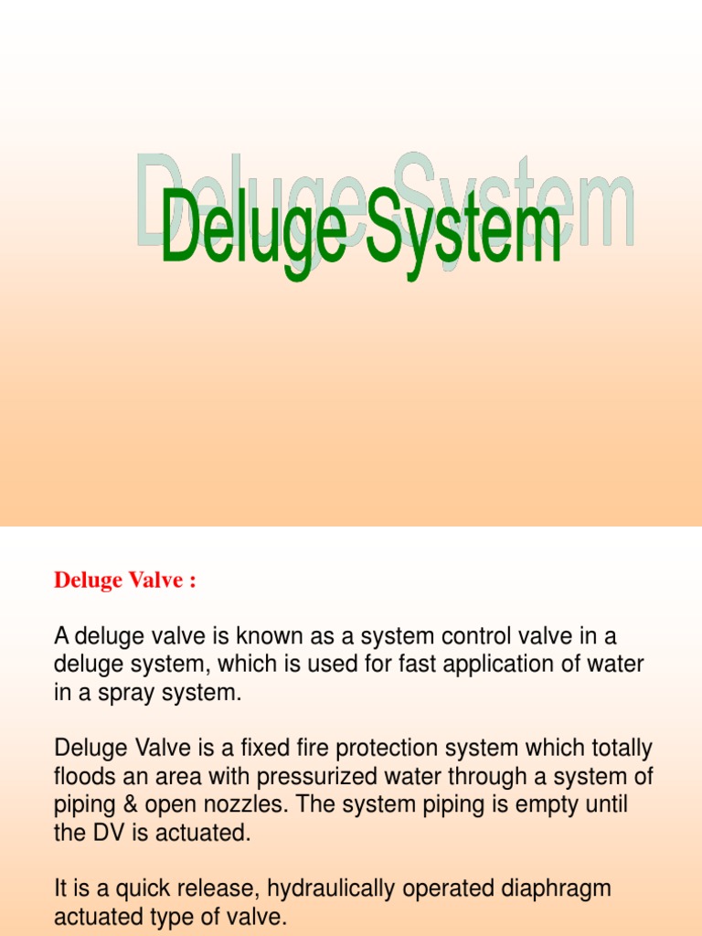 Deluge System | Valve | Machines