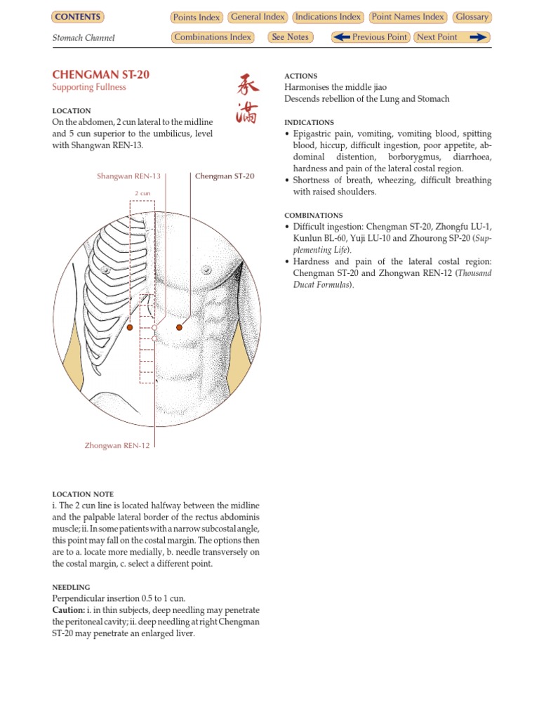 Stomach Channel Acupuncture Guide | PDF | Self-Improvement | Wellness
