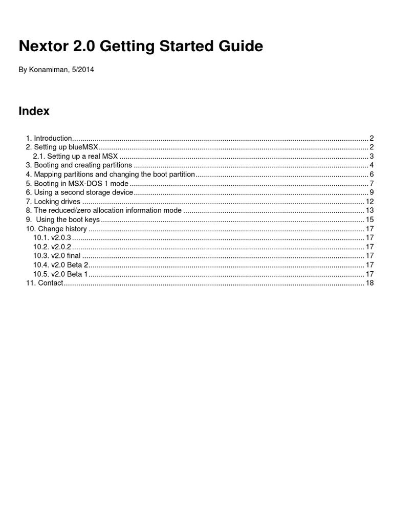 Nextor 2.0 Getting Started Guide | PDF | Booting | Device Driver