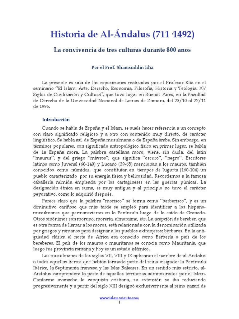 La Convivencia de Tres Culturas Durante 800 Años | PDF | Al Andalus ...