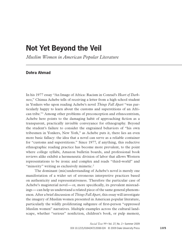 Dora Ahmad - Not Beyond The Veil | PDF | Ethnography | Women In Islam