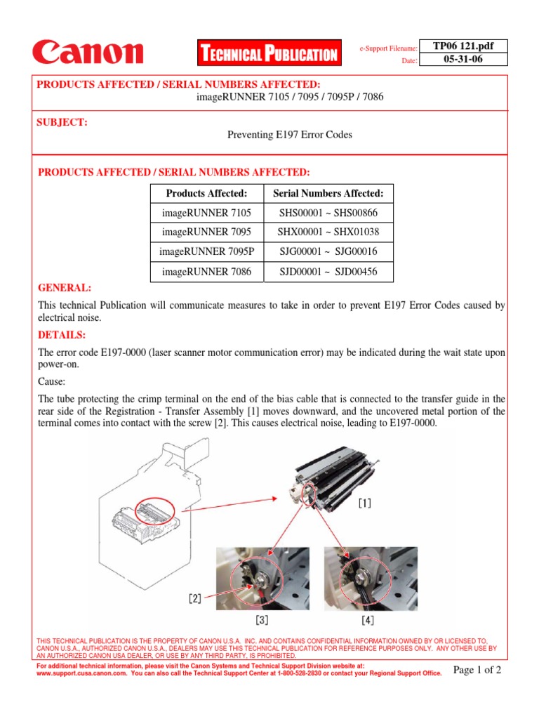 Canon Error Code List Pdf