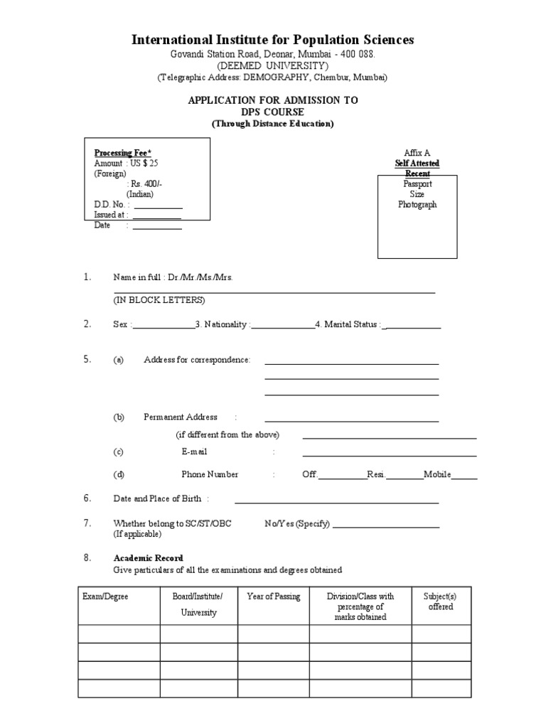 Application Form For Dps | PDF | Practice Of Law | Civil Law (Common Law)