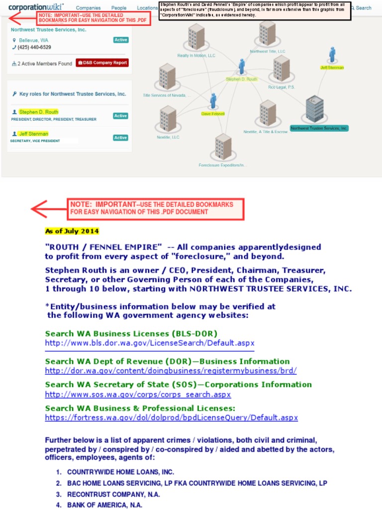 Routh Empire (W Stephen Routh's Oath of Attorney - Certified Copy From ...