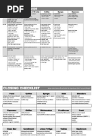 Server Closing Duties | PDF