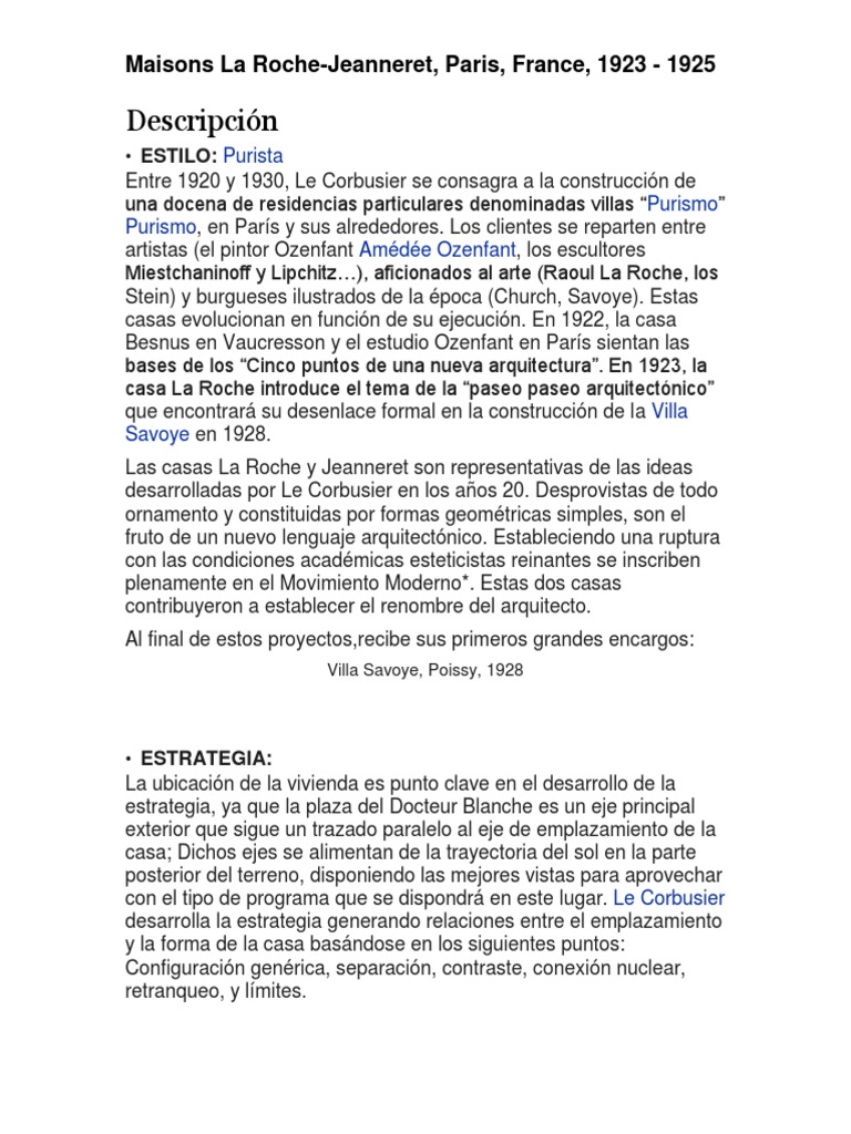 Maison La Roche | PDF | Color | Eje