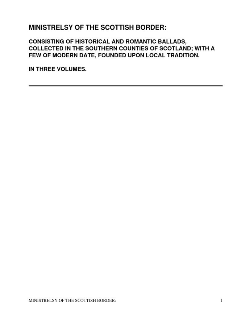 Scottish Border Ballads Collection | PDF | Scotland