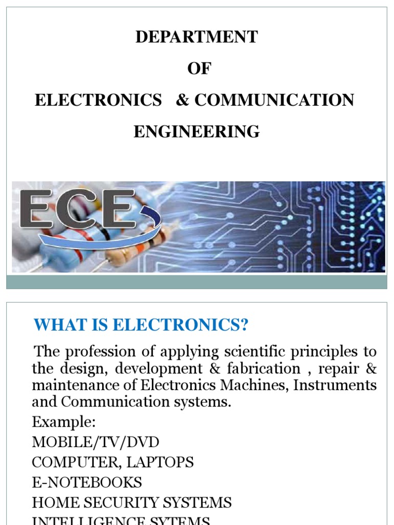 Ece Orientation Program Pdf Electronics Electrical Engineering