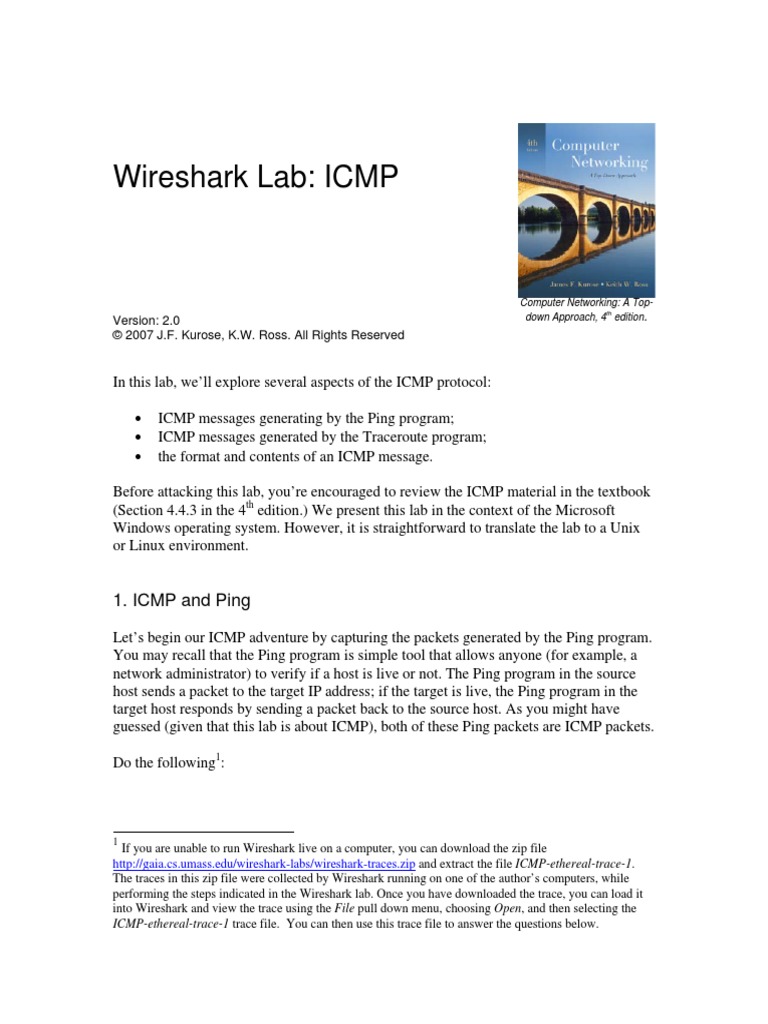 Wireshark ICMP | PDF | Internet Protocols | Computer Networking