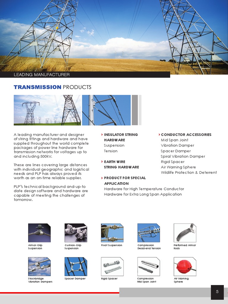 Transmission Line Fittings Overview | PDF