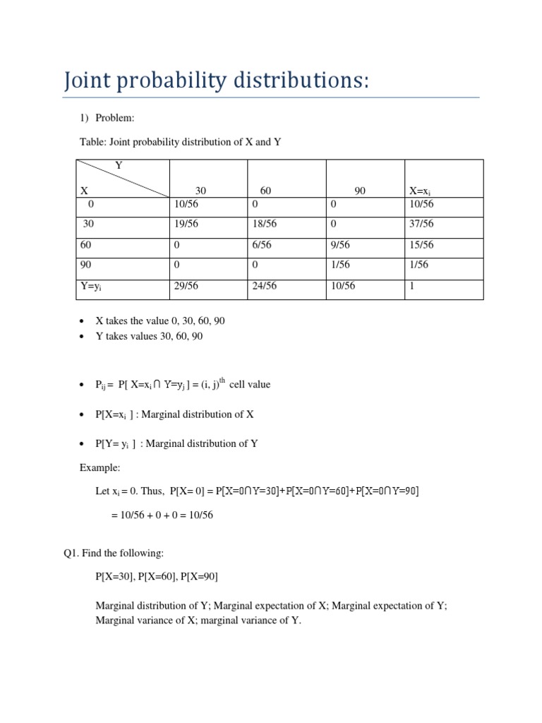 Joint Probability Distribution | PDF | Covariance | Correlation And ...