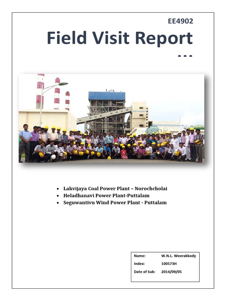 Field Visit Report | PDF | Power Station | Coal