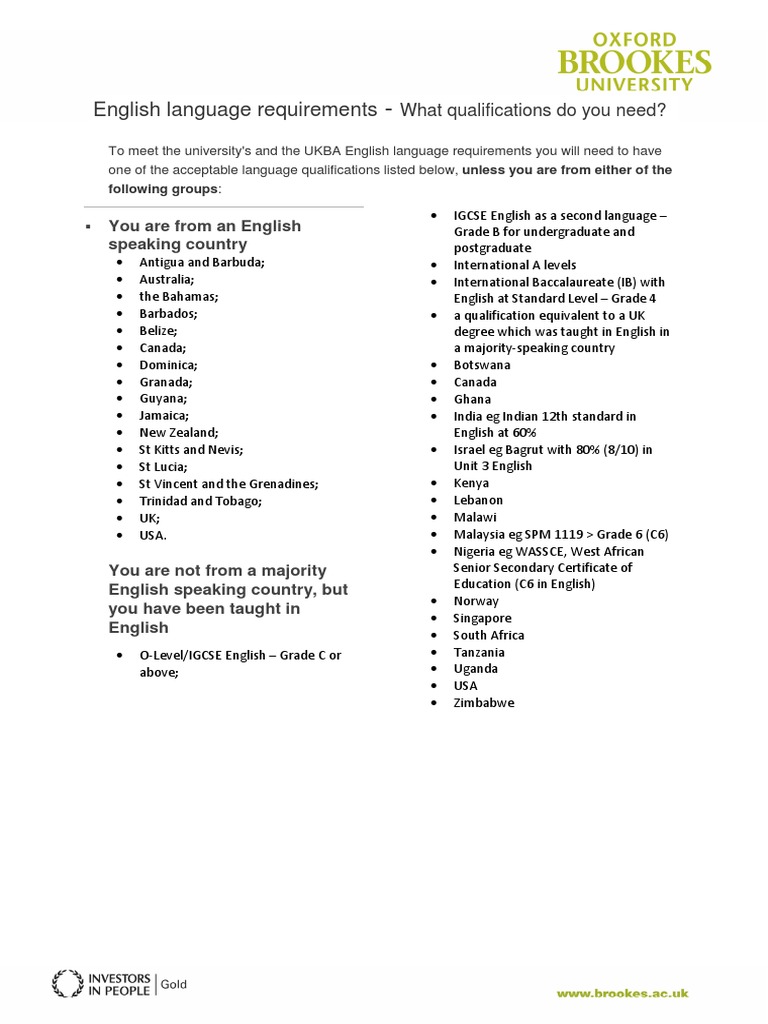 English Requirements And Tests For Bsc Iba At Rsm – OWMOVG