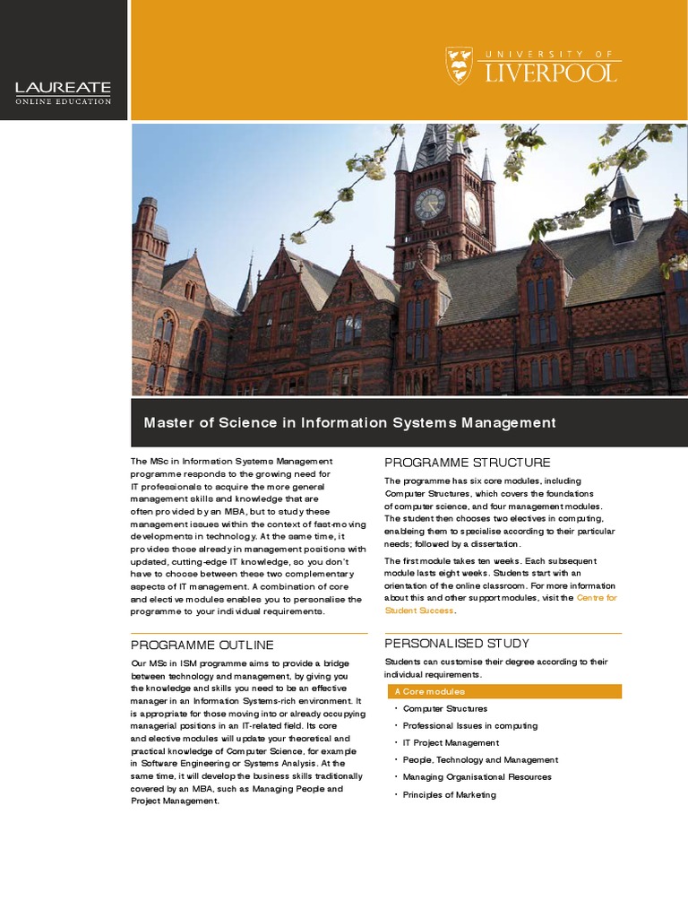 Master of Science in Information Systems Management: Programme ...