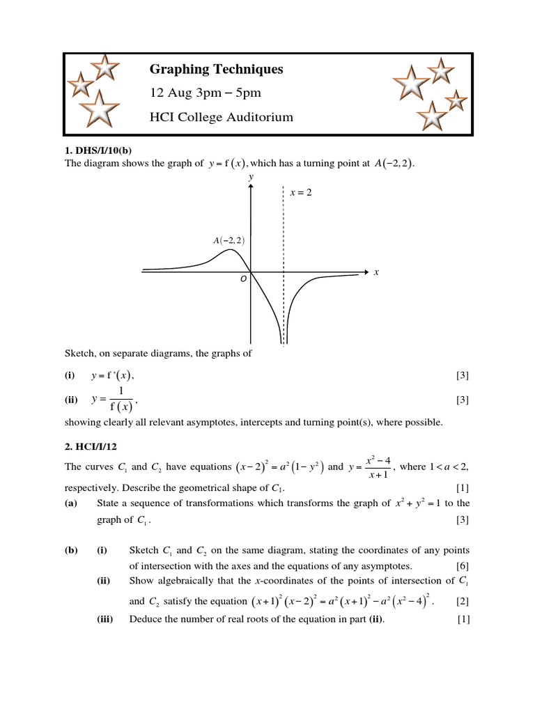 Graphing Techniques Worksheet | PDF | Asymptote | Equations