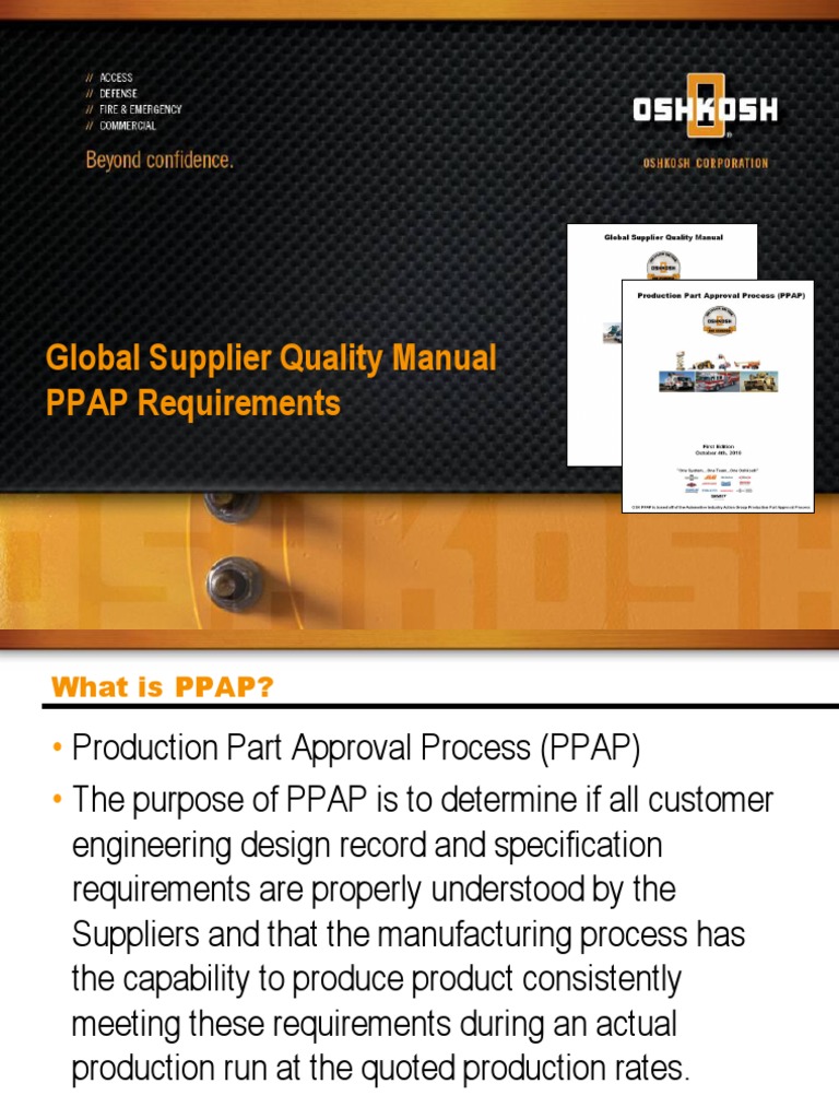 PPAP Requirements | PDF | Business Process | Engineering