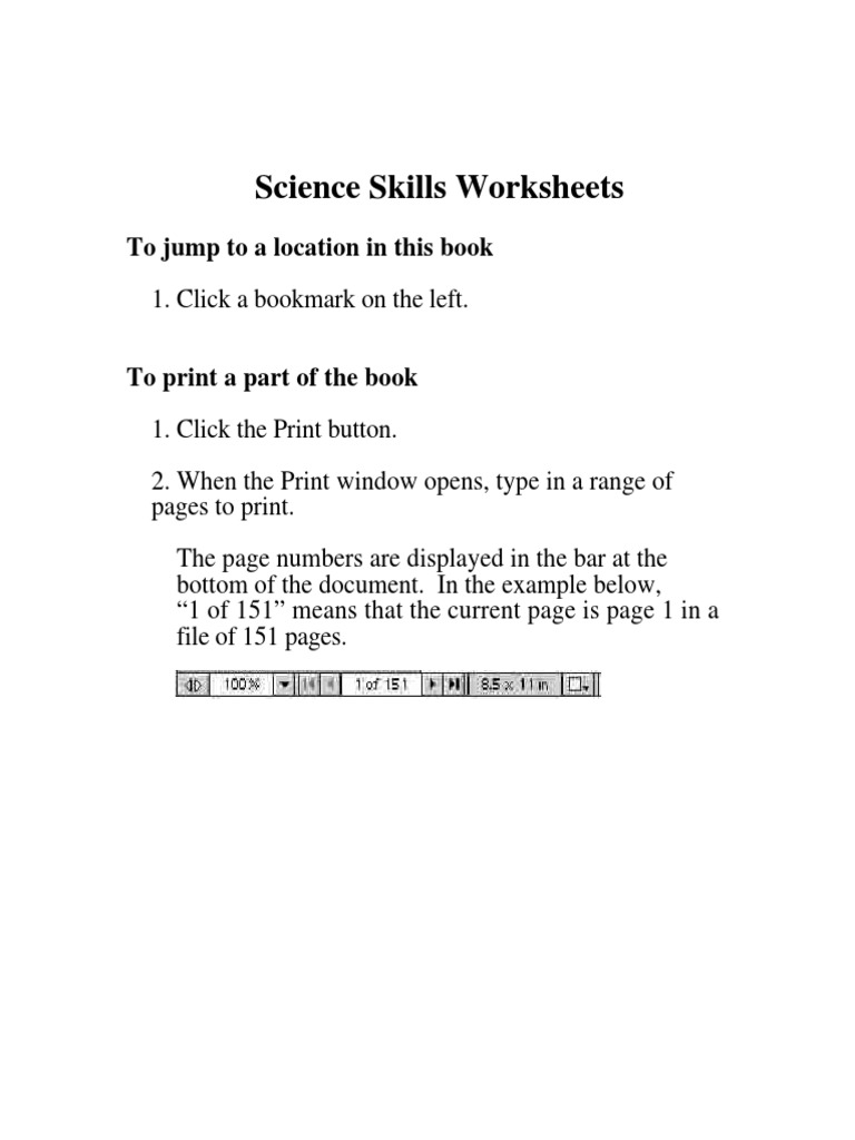 Science Skills Worksheet Template | PDF | Experiment | Laboratories