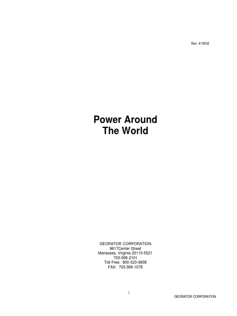 PWR Around World | PDF | Power Inverter | Electric Power Distribution