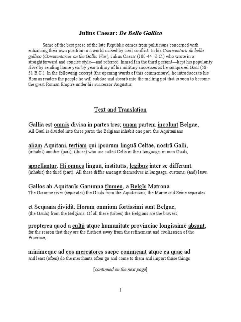 Julius Caesar: de Bello Gallico: Gallico (Commentaries On The Gallic ...