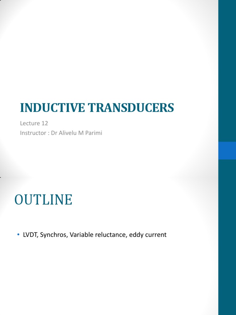 Overview of Inductive Transducers | PDF | Inductor | Inductance