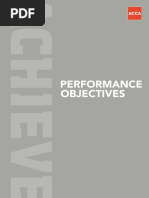 ACCA Performance Objective Guide | PDF | Audit | Experience