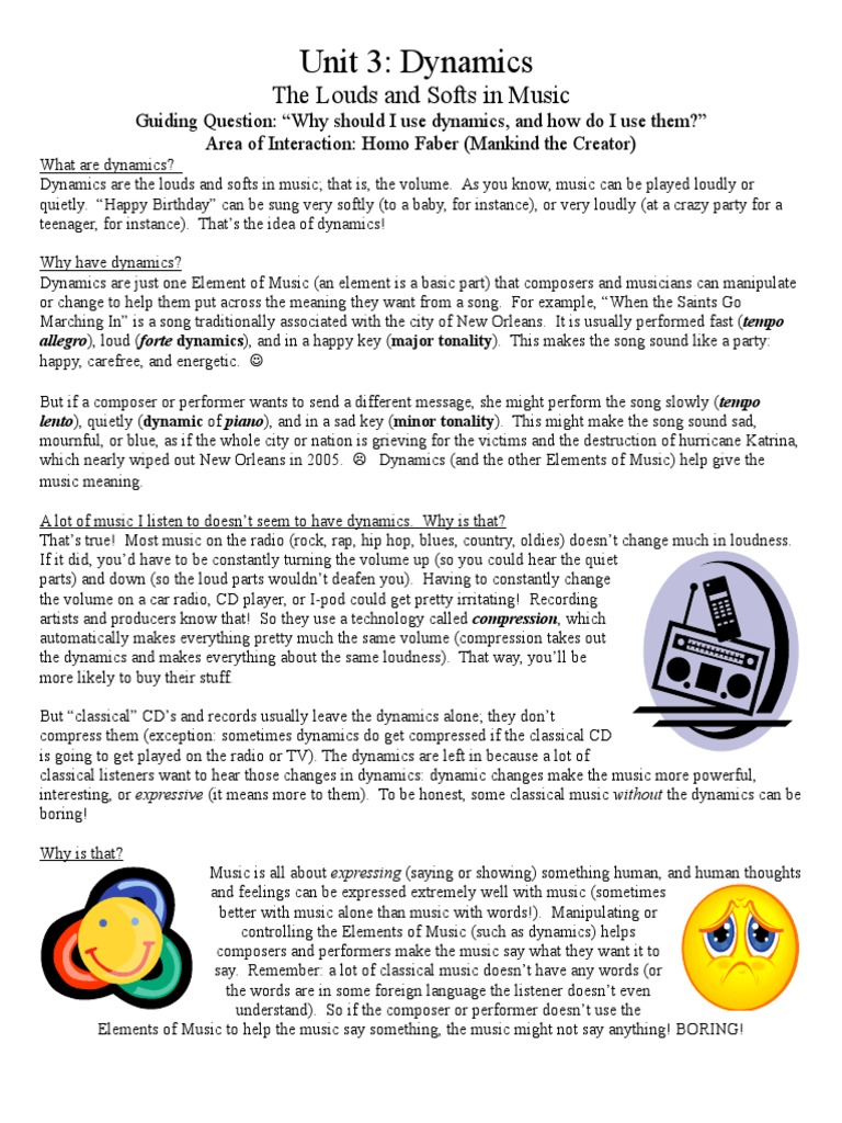 657746unit 3 Dynamics in Music Information | PDF | Semiotics ...