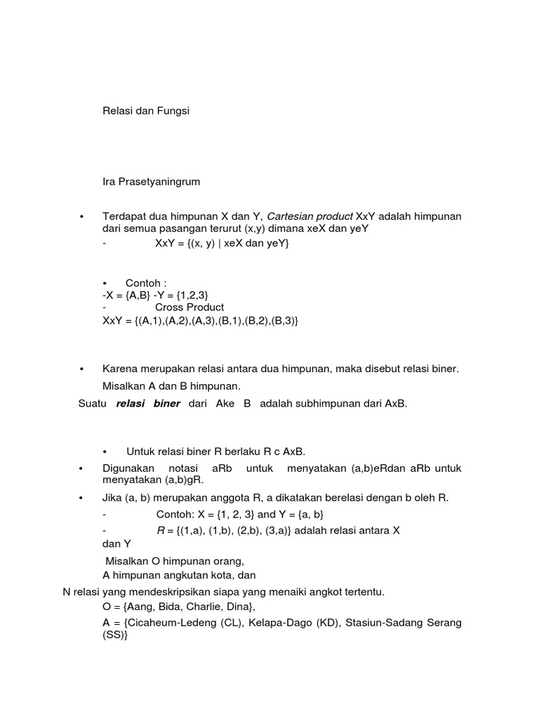 Relasi Dan Fungsi | PDF
