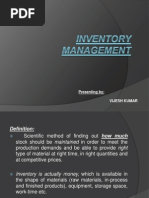 Inventory Management Notes | PDF | Inventory | Stocks