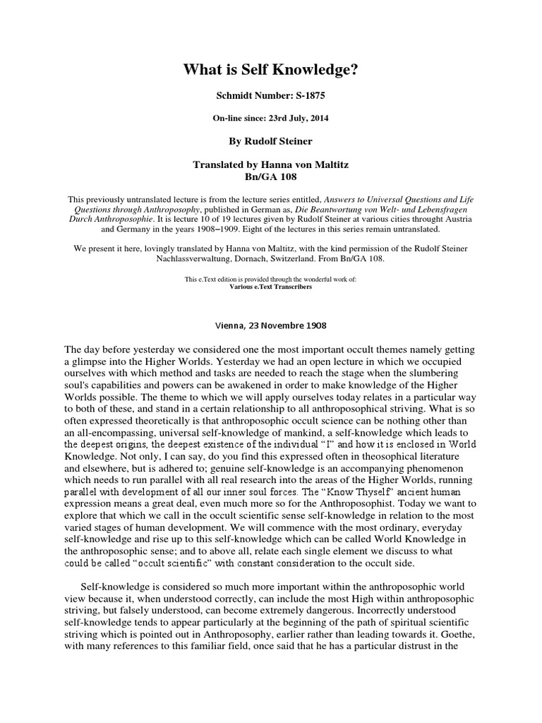 What Is Self Knowledge | PDF | Karma | Aura (Paranormal)