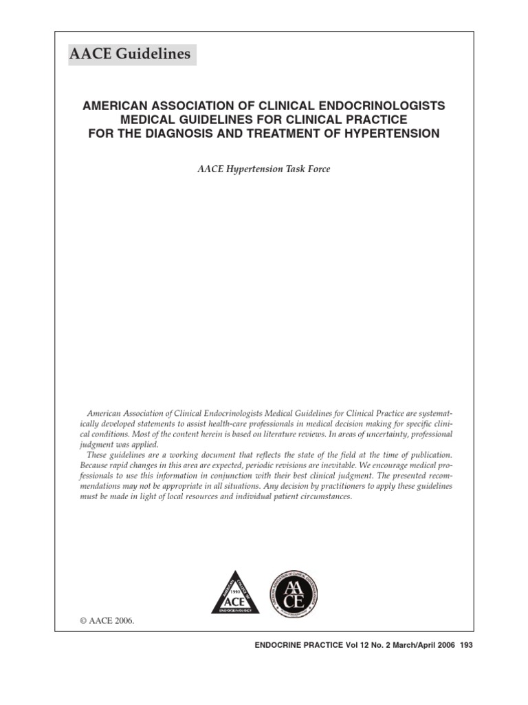 Hypertension Guidelines | PDF