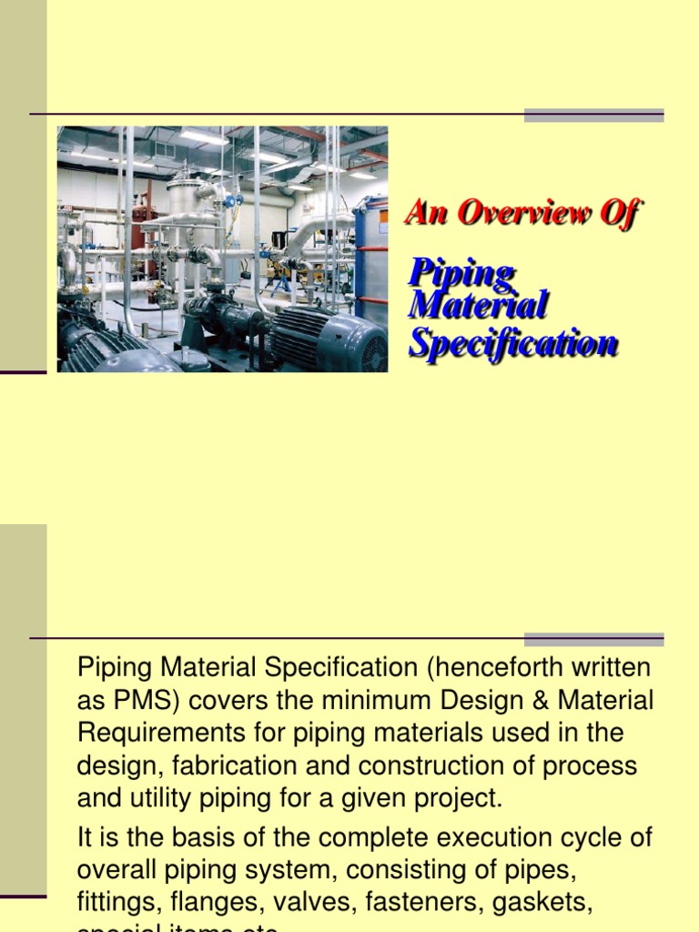 An Overview Of: Piping Material Specification | PDF | Pipe (Fluid ...