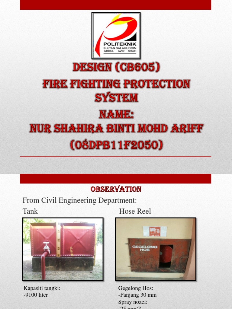 Design (Fire Fighting System) | PDF