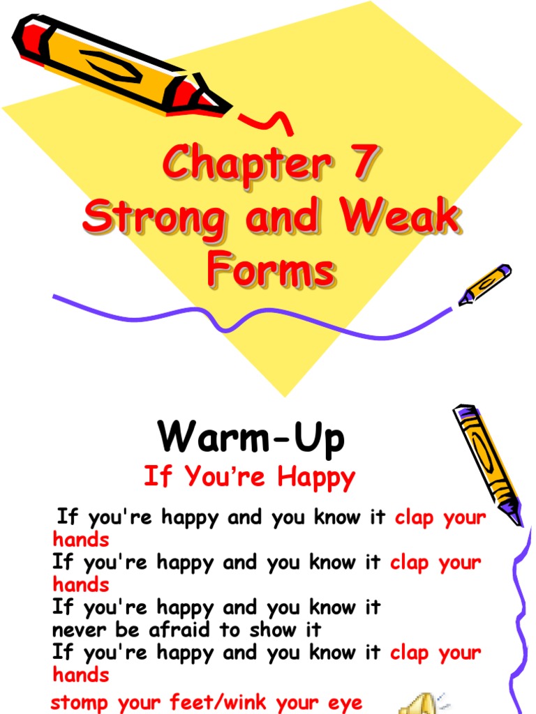 Chapter 7 Strong and Weak Forms | PDF | Stress (Linguistics) | English ...