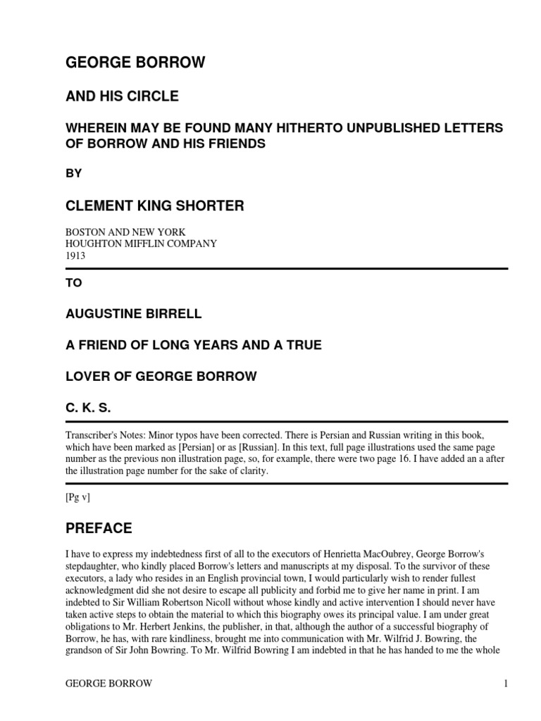 George Borrow: and His Circle | PDF | Biography | Charlotte Brontë