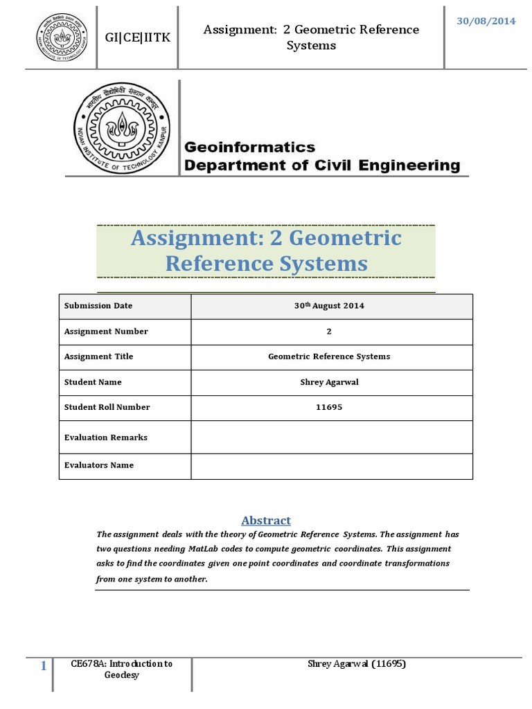 Geometric Reference Systems | PDF | Geodesy | Latitude