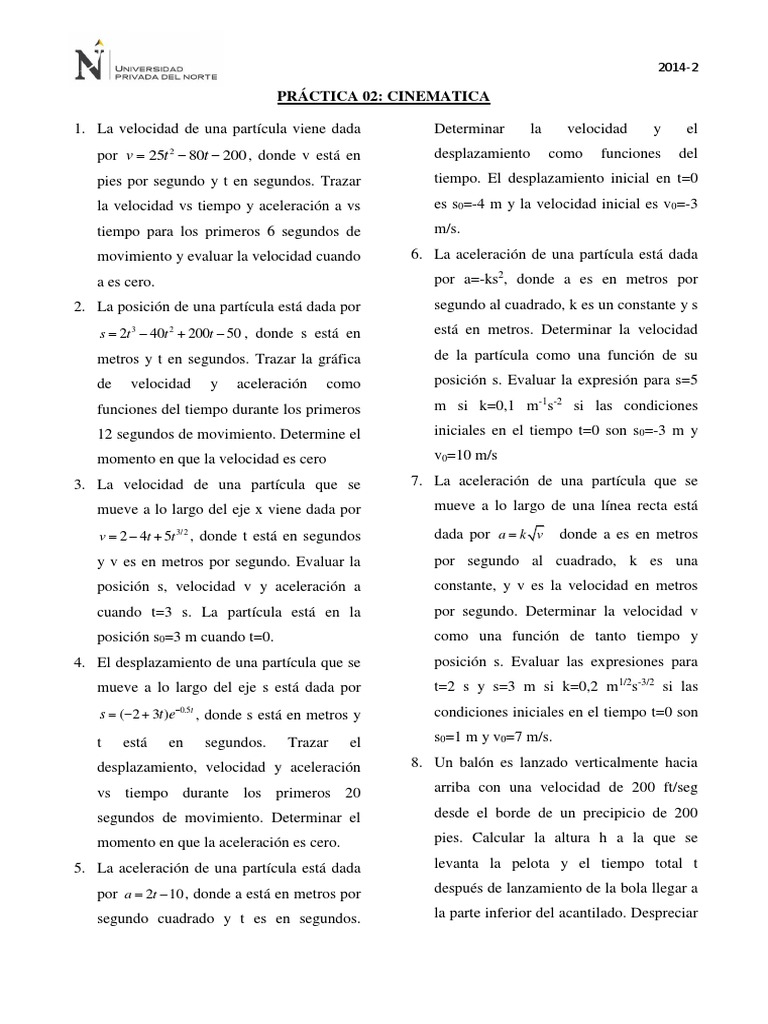 Práctica 02 - Cinemática | PDF | Luna | Movimiento (física)