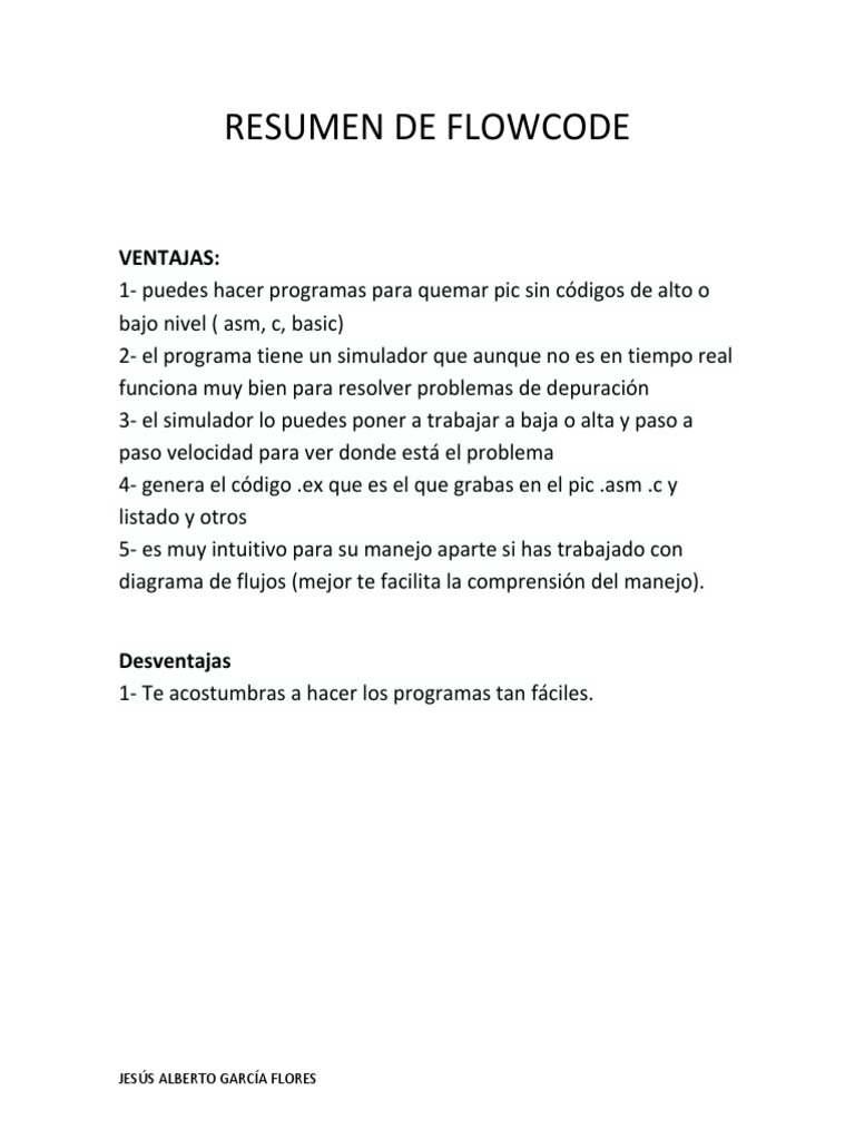 Resumen de Flowcode | PDF | Informática | Áreas de informática