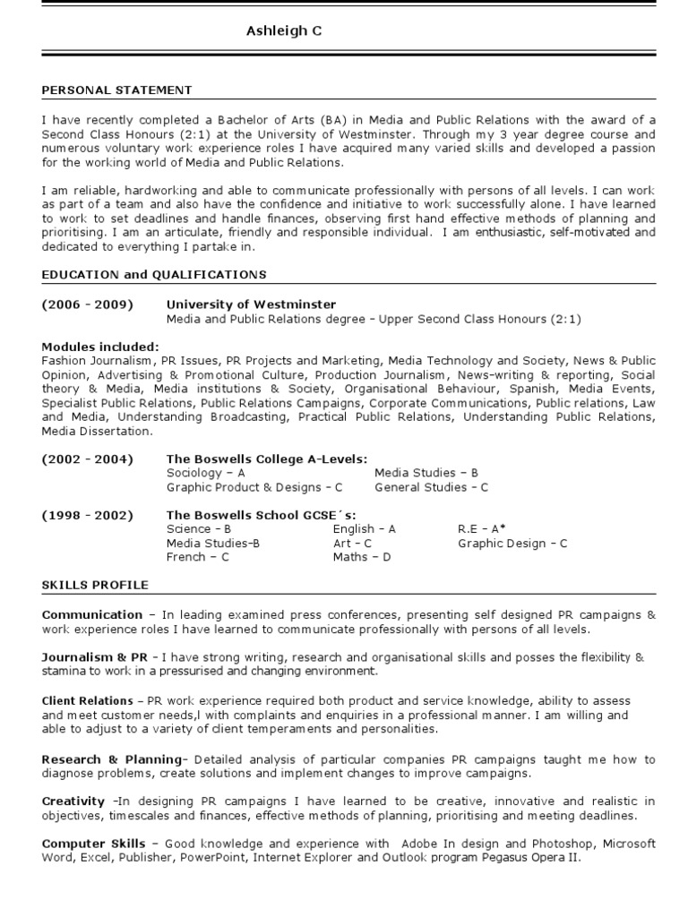 Ashleigh C., PR | PDF | Public Relations | Mass Media